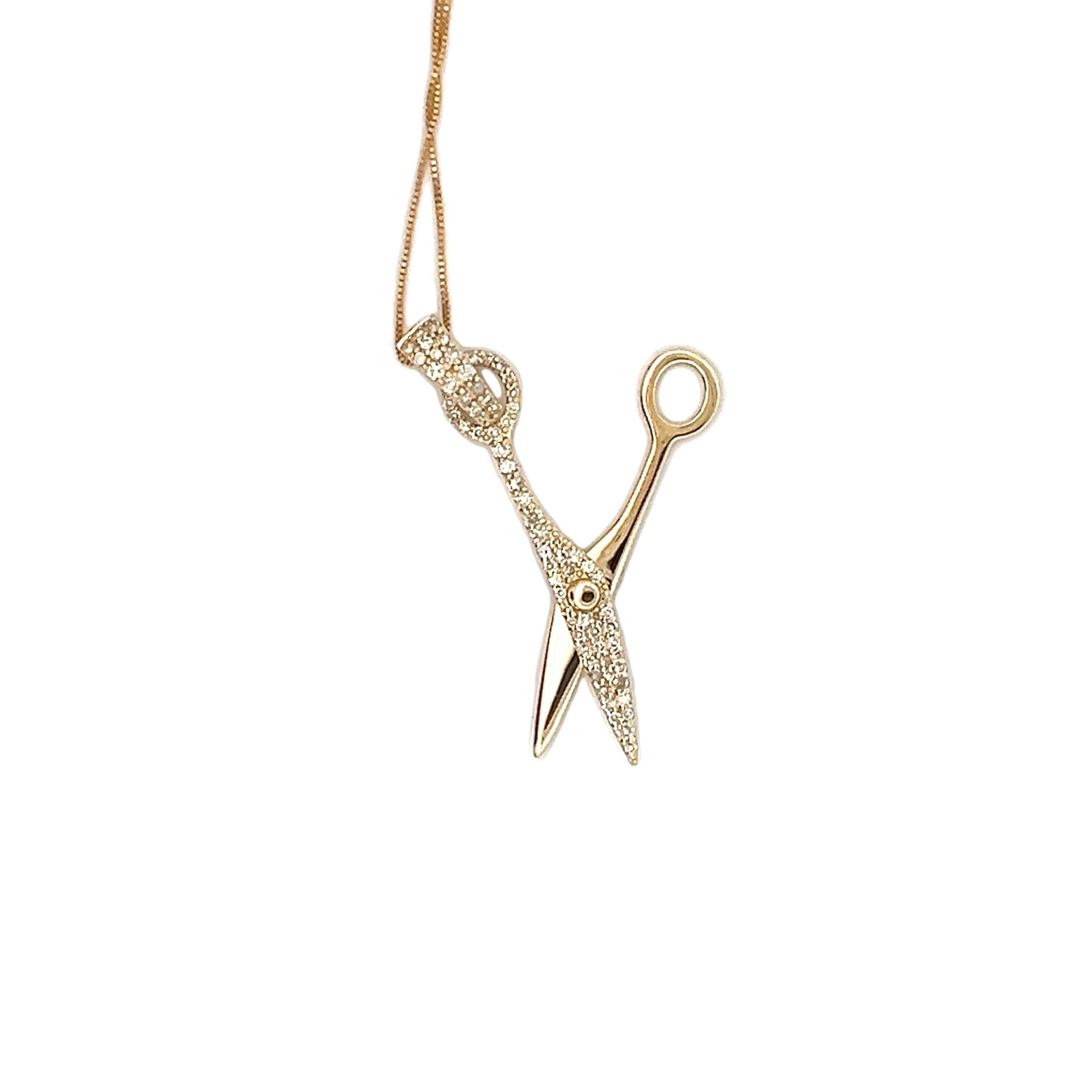 Diamond Scissors in 14Karat Yellow Gold – Tivoli Jewelers