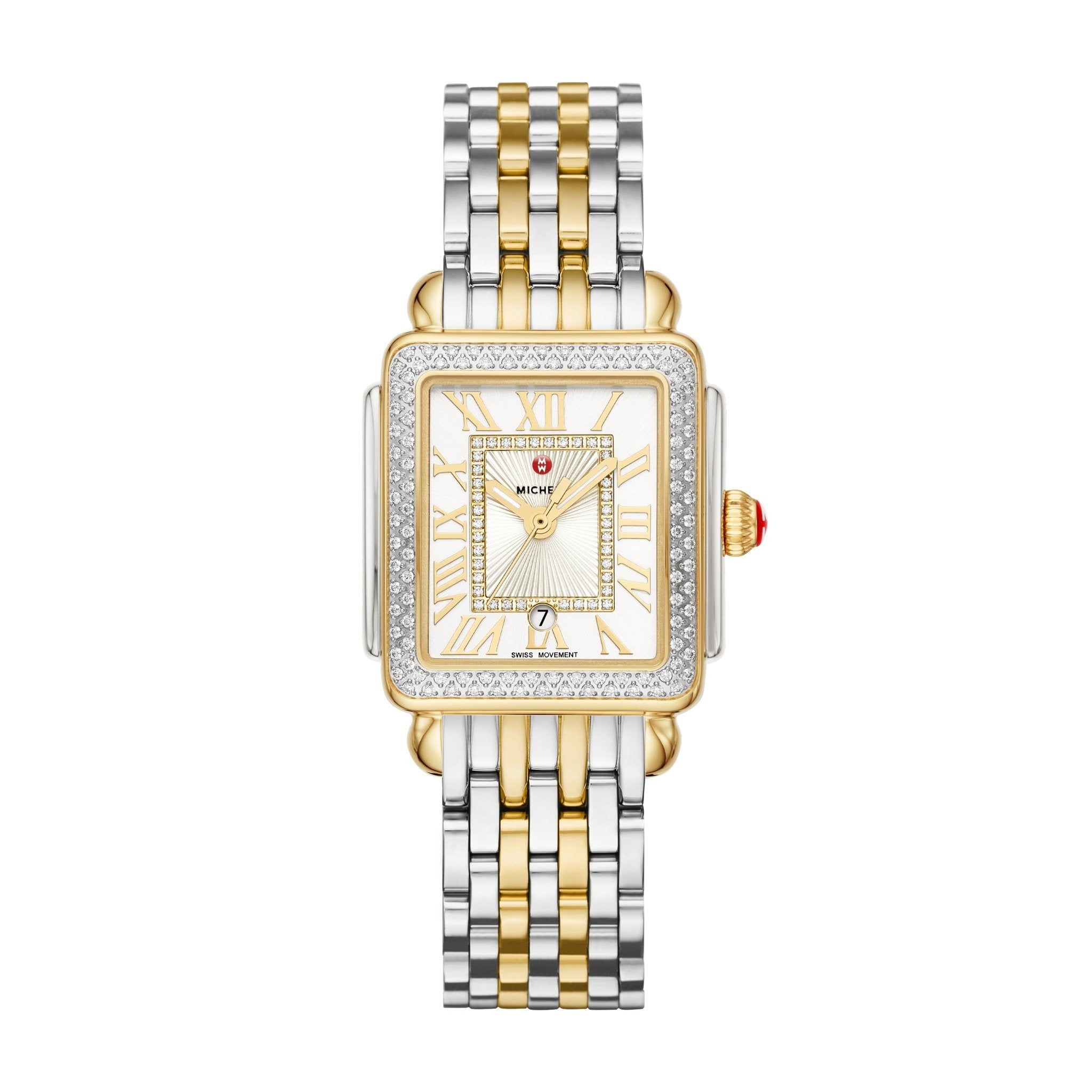 Michele Deco Madison Mid Two-Tone 18K Gold Diamond Dial Watch – Tivoli ...